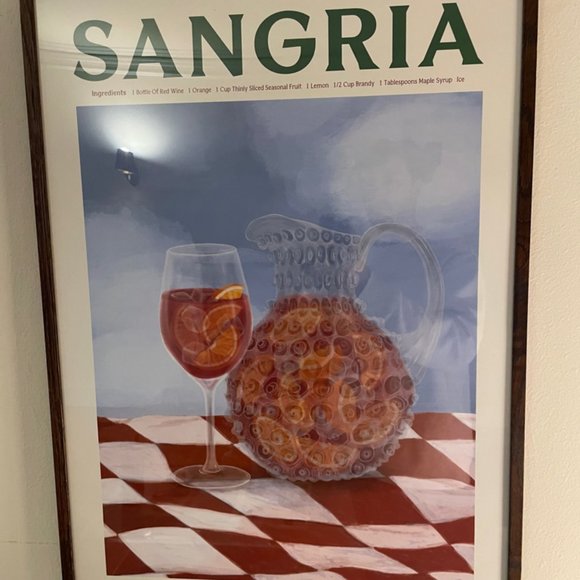 Art | Vintage Sangria Poster | Poshmark